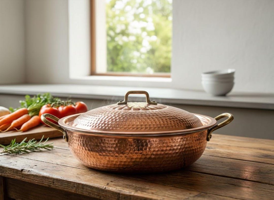Handmade Hammered Copper Stew Pot, Tin-lined Moroccan Casserole - Etsy