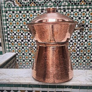 Moroccan Steamer Pot Cookware Couscoussier, Moroccan Couscous Group ...