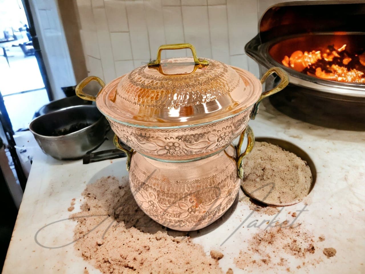 Handmade Hammered Copper Couscoussier | Traditional Moroccan Steam Pot ...