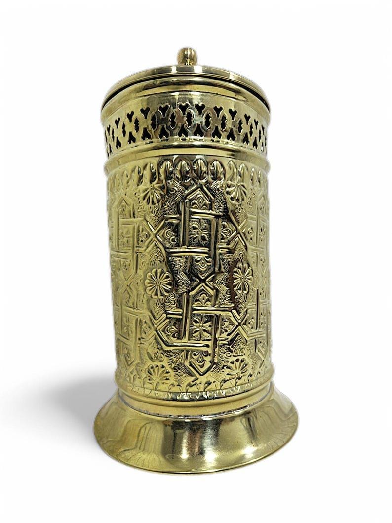 Luxury Brass Lidded Trash Can - Vintage Bathroom Decorative Piece - Etsy