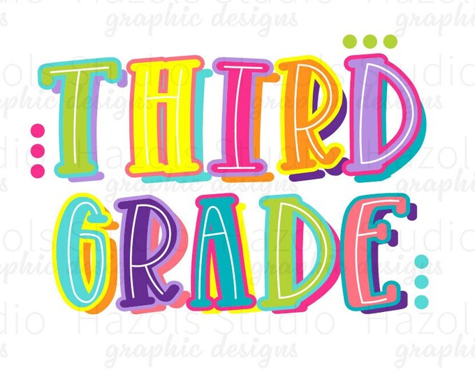 Third Grade Png, Back to School 3rd Grade Teacher Png, Elementary ...
