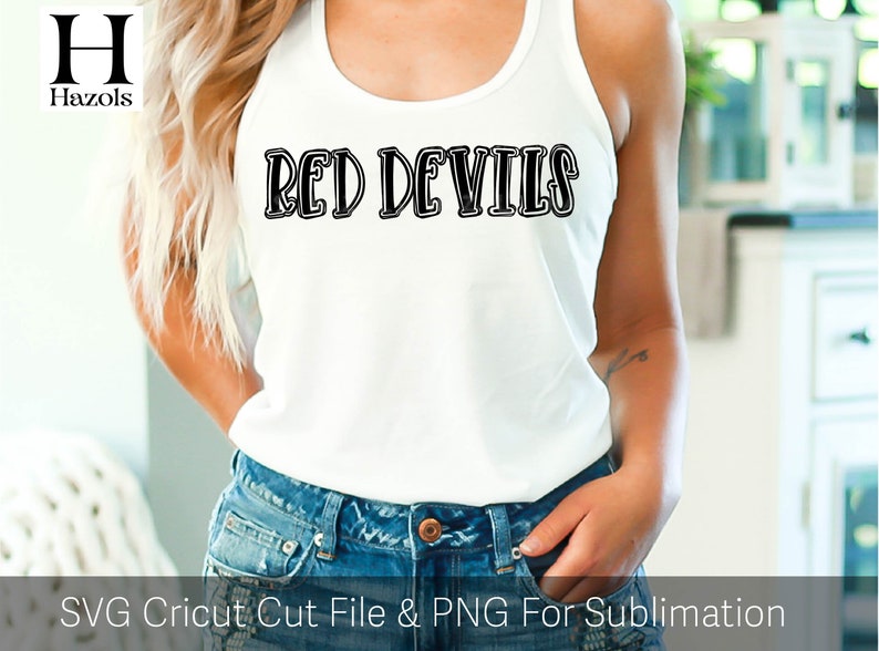 Red Devils SVG, Red Devils Mascot Sublimation PNG, Hand Drawn Doodle ...