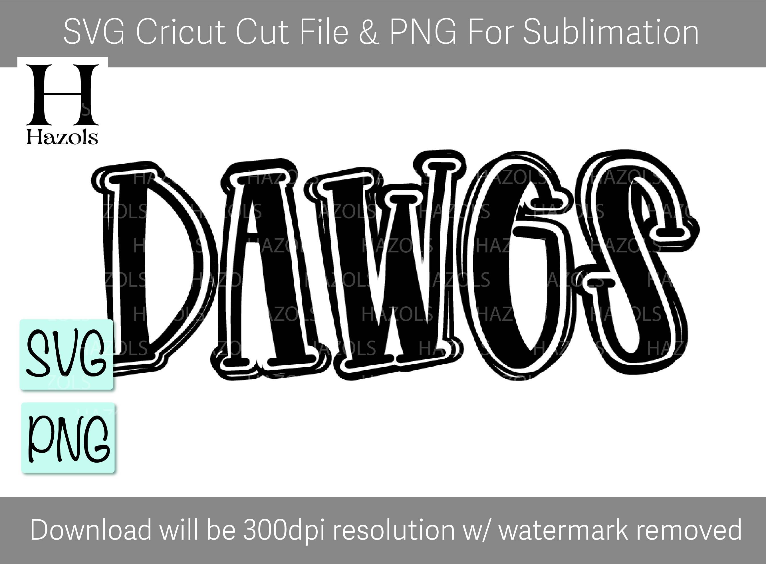 Dawgs SVG, Dawgs Mascot Sublimation PNG, Hand Drawn Doodle Letters ...