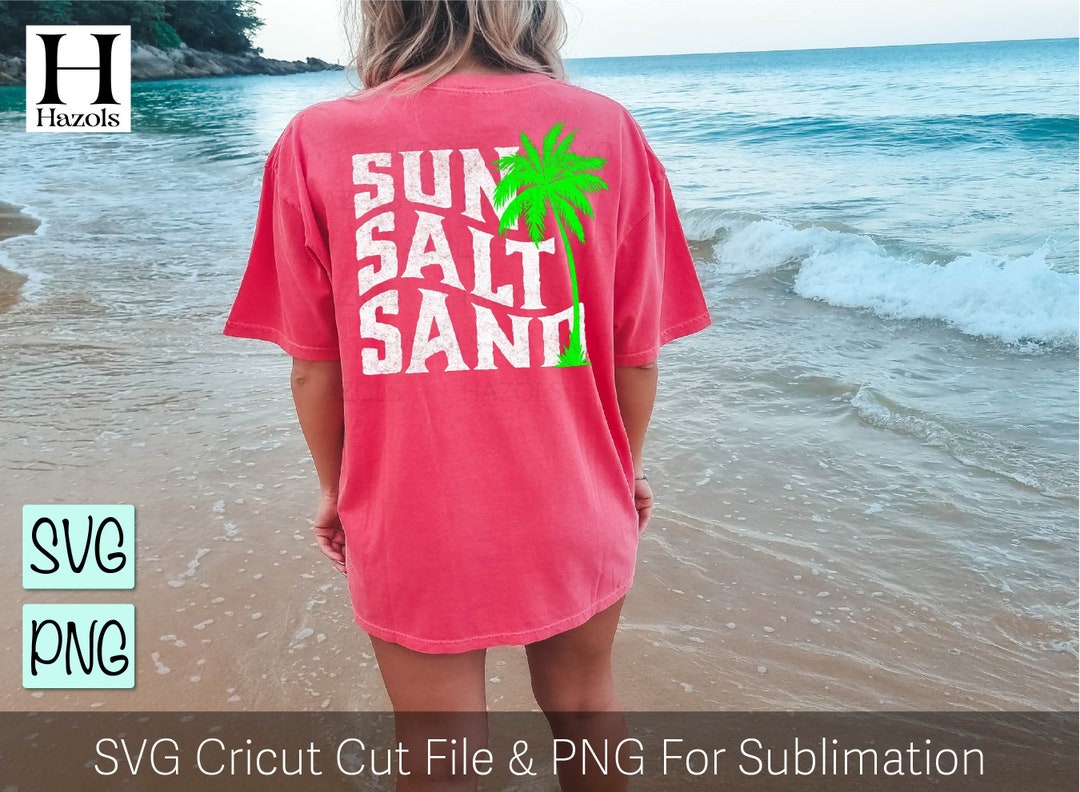 Sun Salt Sand SVG Neon Palm Tree Summer Beach Vibes, Surf Salt Sand PNG ...