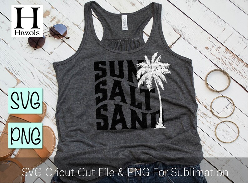 Sun Salt Sand SVG Palm Tree Summer Beach Vibes, Surf Salt Sand PNG ...