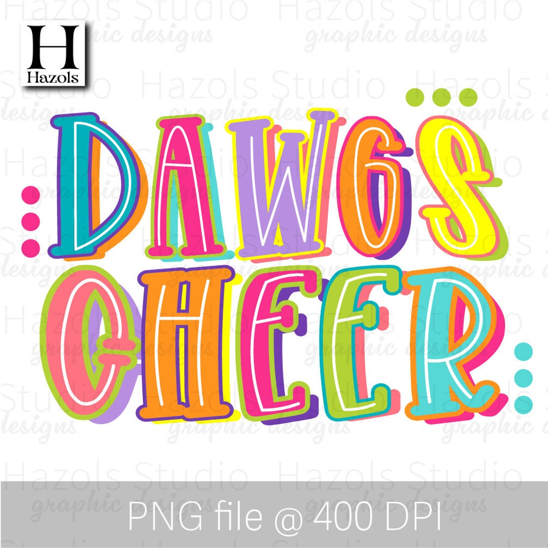Dawgs Cheer Png | Dawgs Cheer Doodle Letters | Cheer Sublimation Design ...