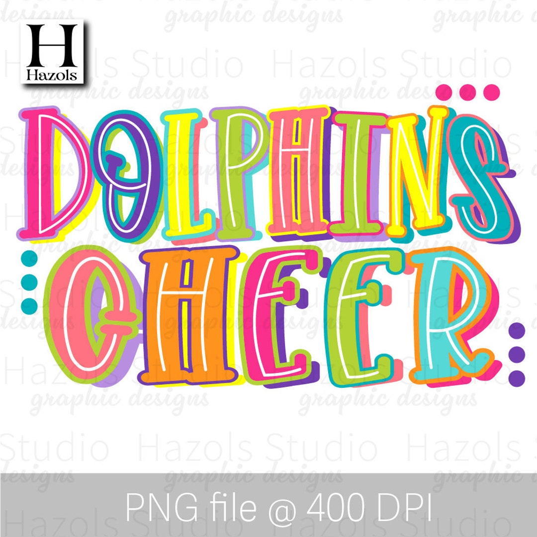 Dolphins Cheer Png | Dolphins Cheer Doodle Letters | Cheer Sublimation ...