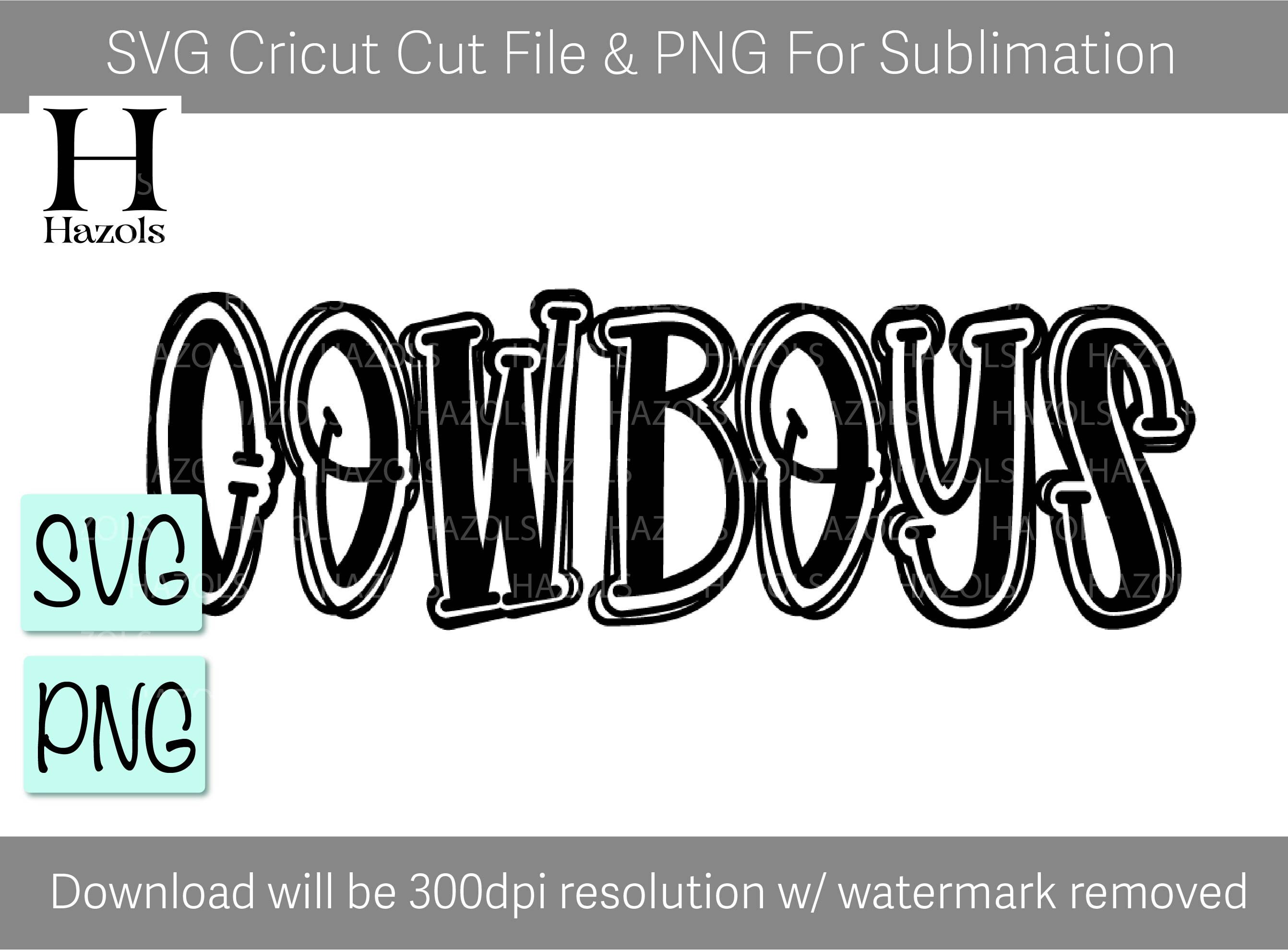 Cowboys SVG, Cowboys Sublimation PNG Mascot, Hand Drawn Doodle Letters ...