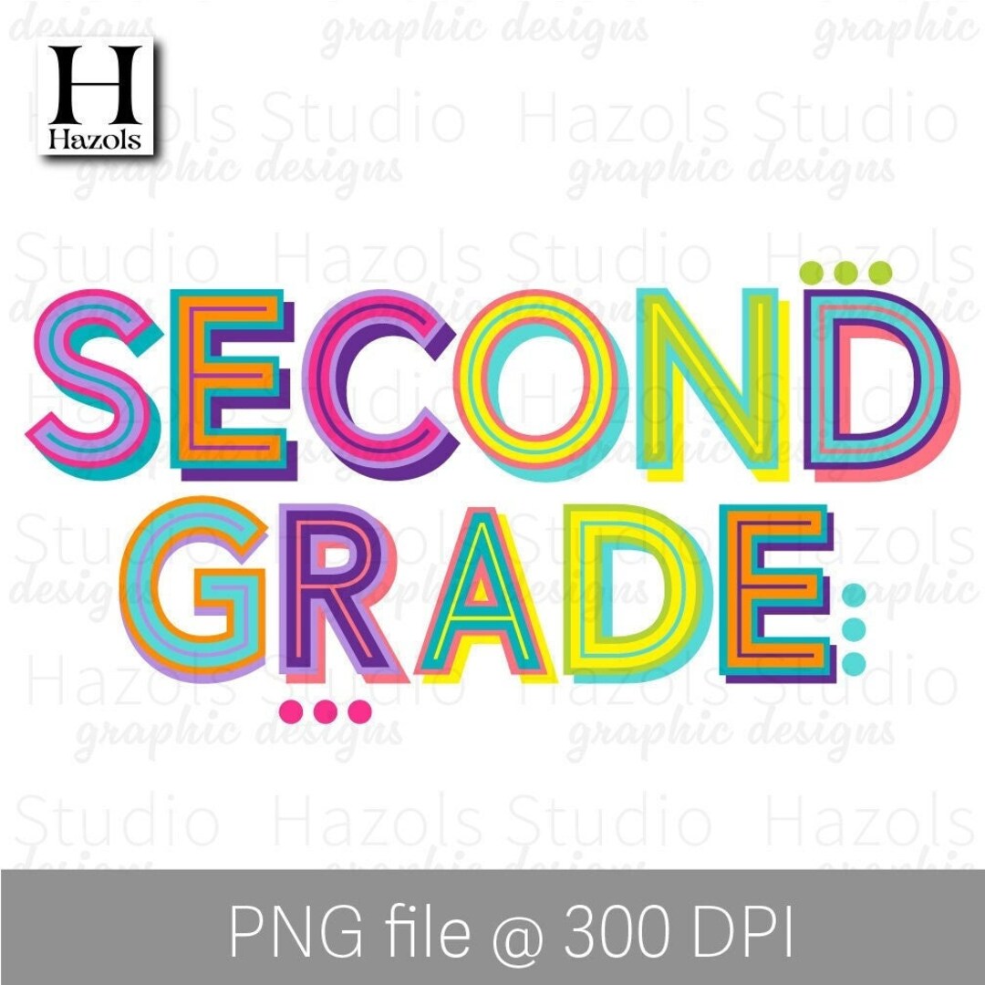 Second Grade Png, Back to School 2nd Grade Teacher Png for Elementary ...