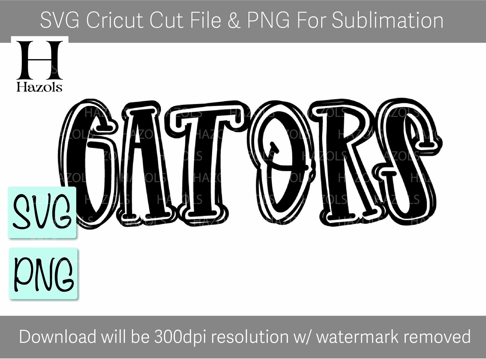Gators SVG, Gators Mascot Sublimation PNG, Hand Drawn Doodle Letters ...
