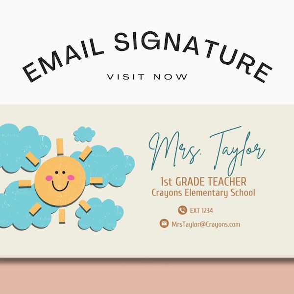 Email Signature Teacher - Etsy