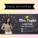 Teacher Email Signature Template Editable Canva Cute Gift for Teacher ...