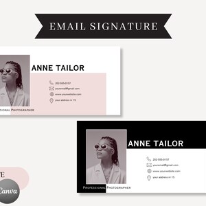 Email Signature Template Editable Canva Signature Design Aesthetic and ...