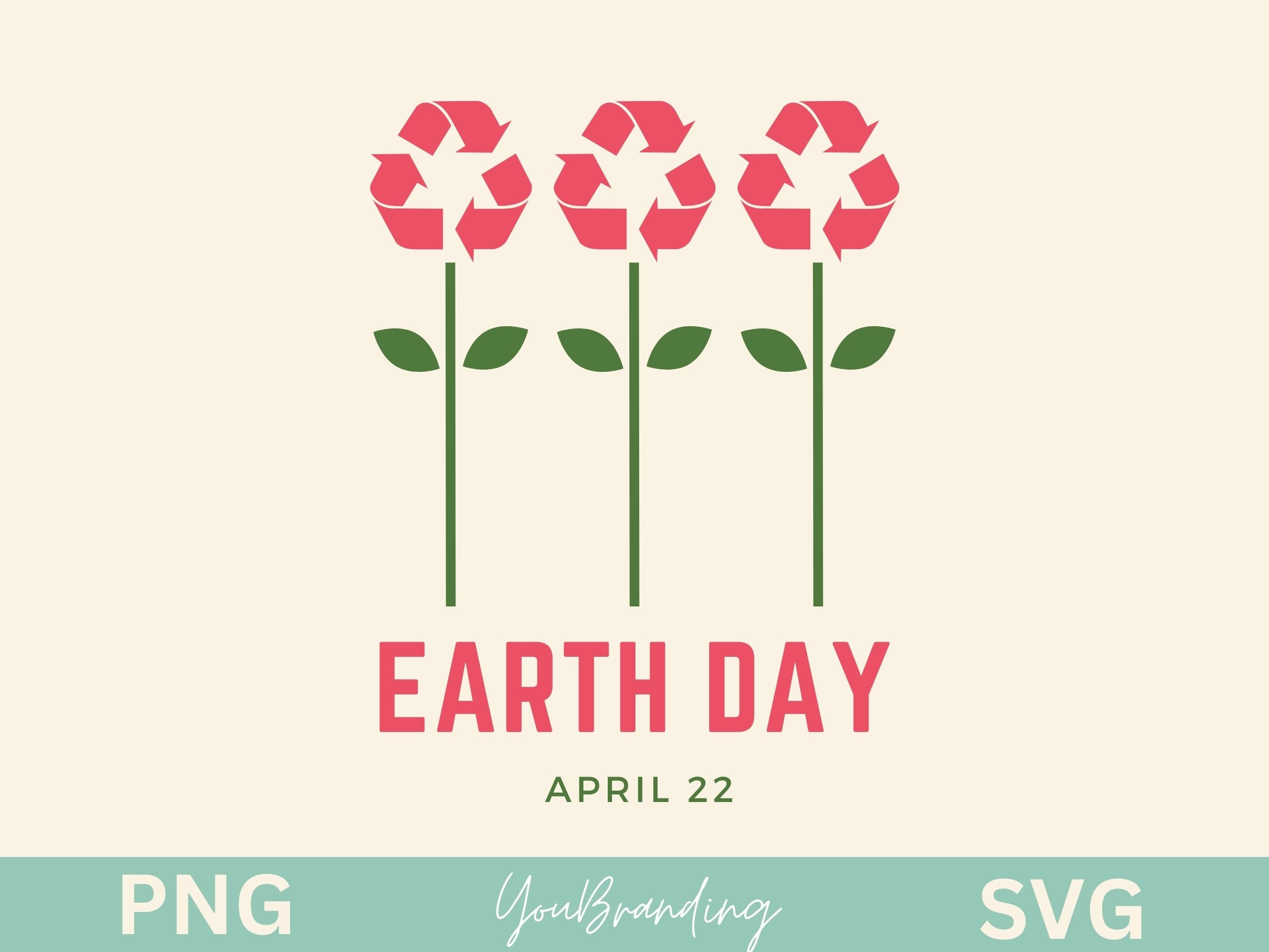 Earth Day SVG Earth Day PNG Recycle SVG Flower Recycling Svg Climate ...