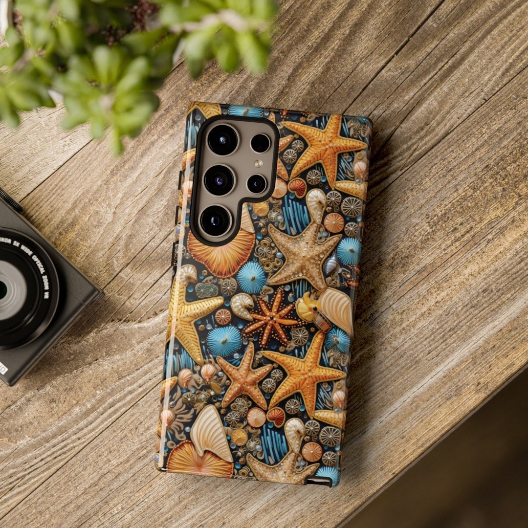 3d Embroidery Crochet Seashell and Starfish Phone Casing, Boho Beach ...