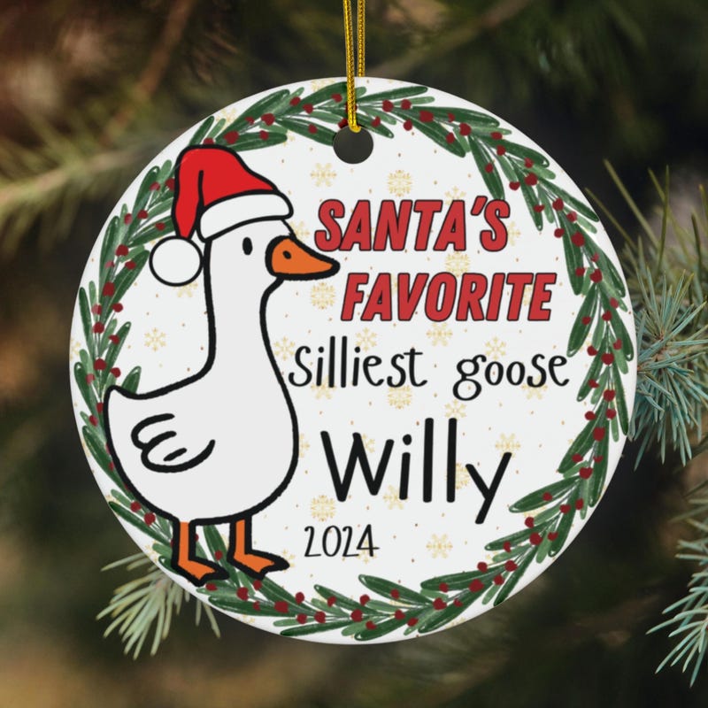 Ceramic Goose Ornament - Etsy