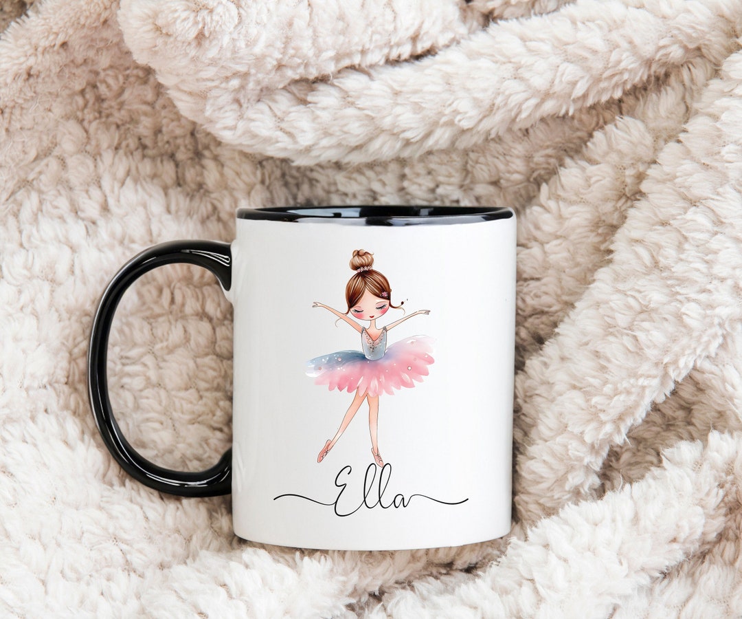 Personalized Ballet Name Mug Gift Ideas, Custom Pink Ballerina ...