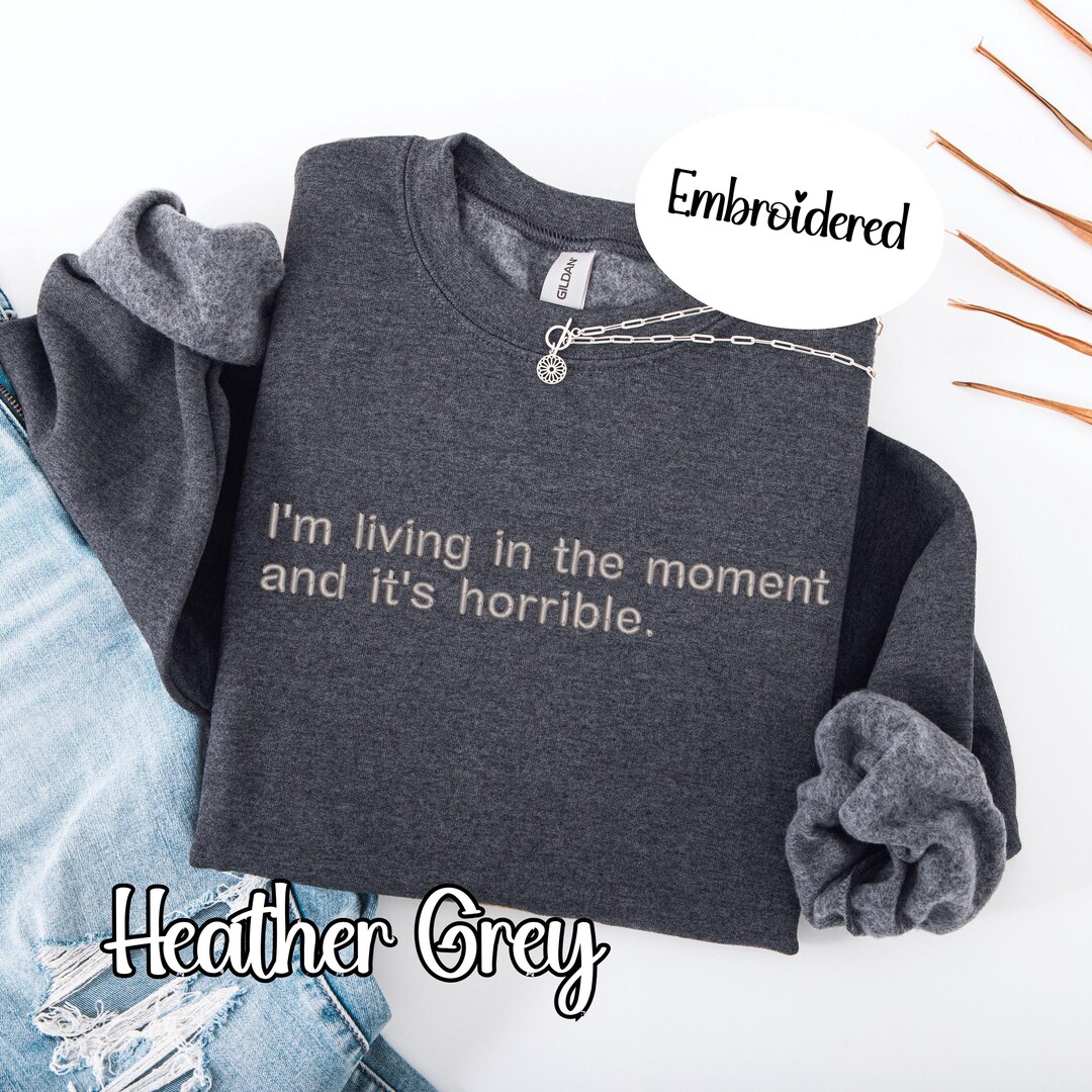 Funny Meme Embroidered Sweatshirt: Sarcastic Humor Pullover - Etsy