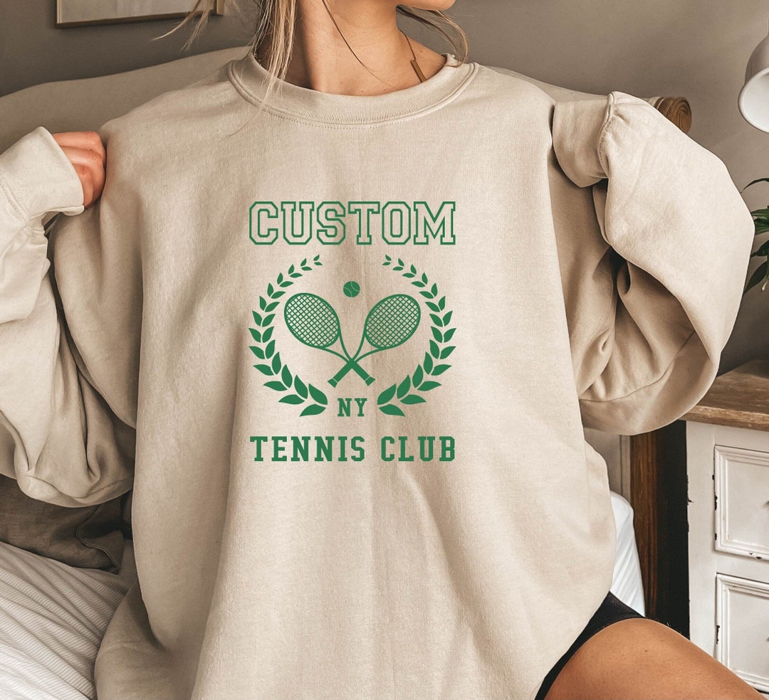 Customizable Tennis Club Sweatshirt, Custom Country Tennis Club Gift ...