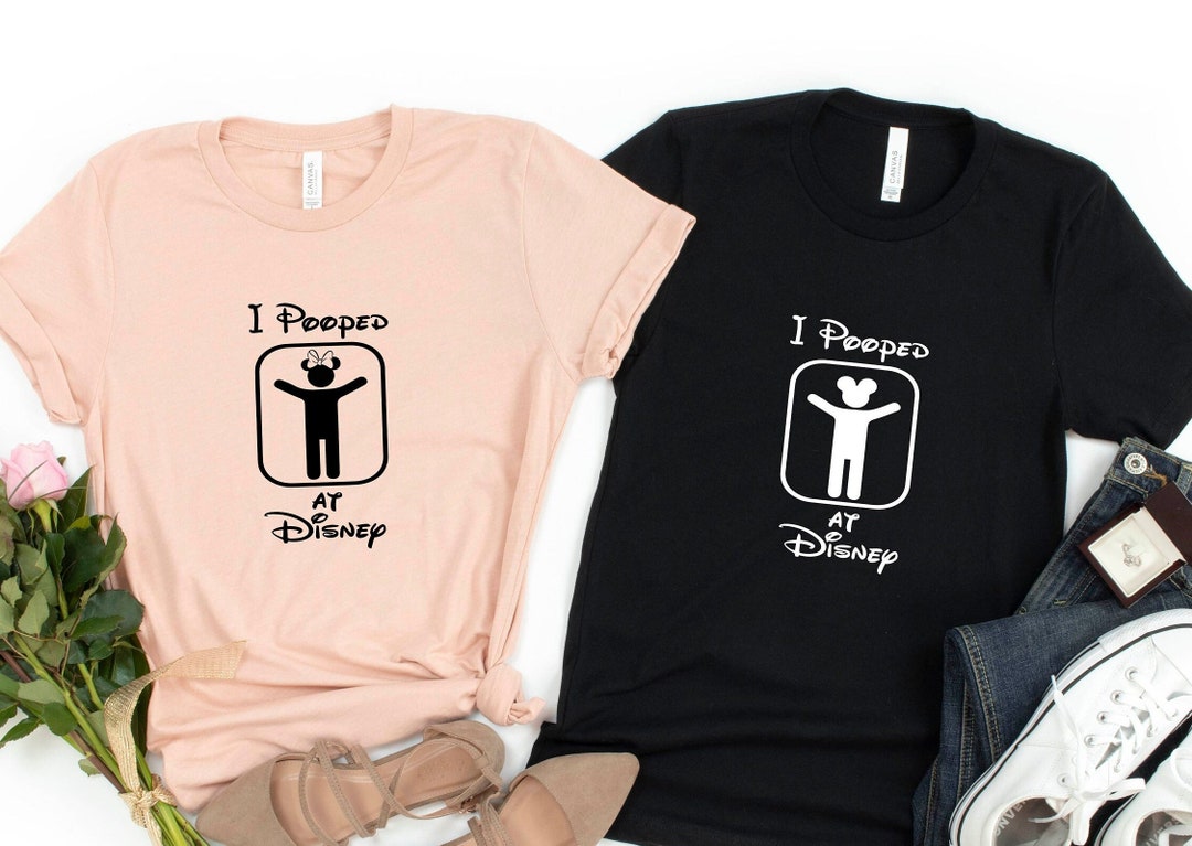 I Pooped at Disney Mickey Minnie Matching T-shirt, Funny Disney Shirt ...