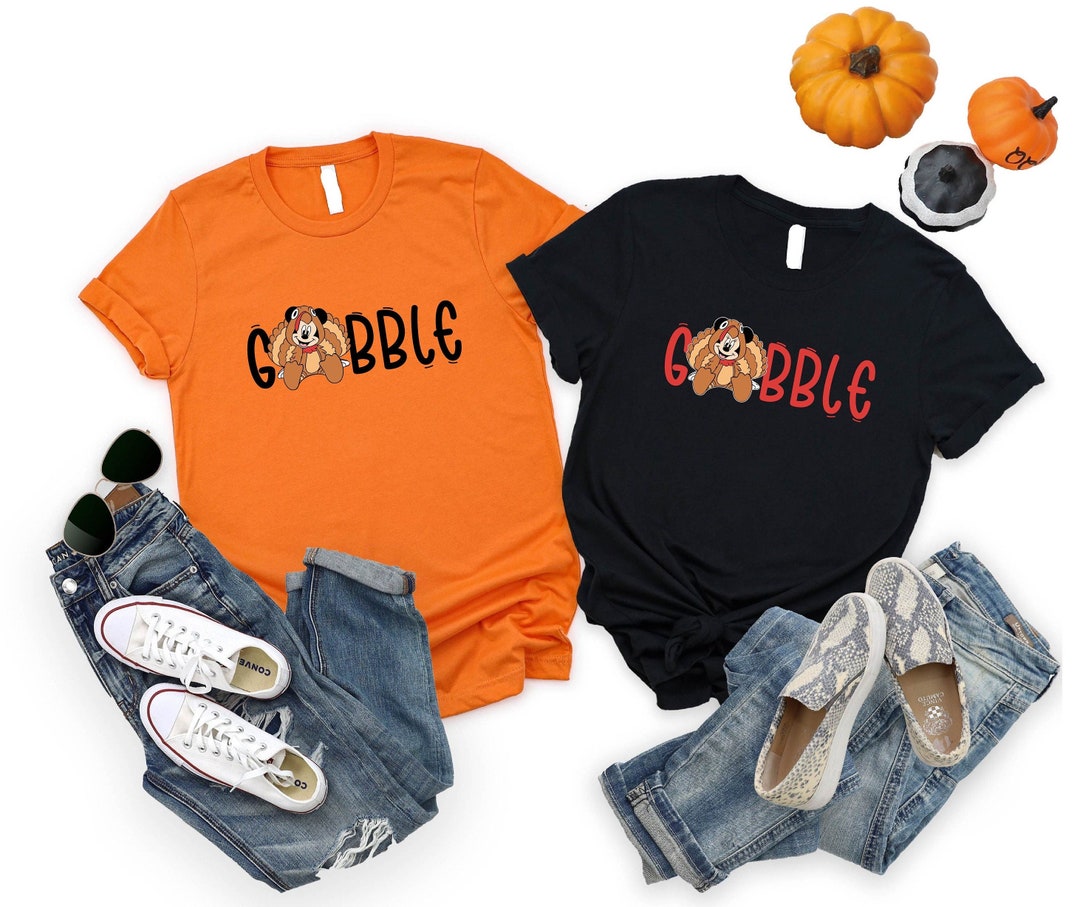Mickey Minnie Gobble Disney Matching Thanksgiving Shirt, Disney Fall ...