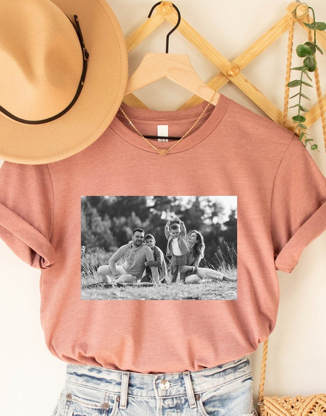 Vintage Custom Photo T-shirt Picture Family, Personalized T-shirt ...