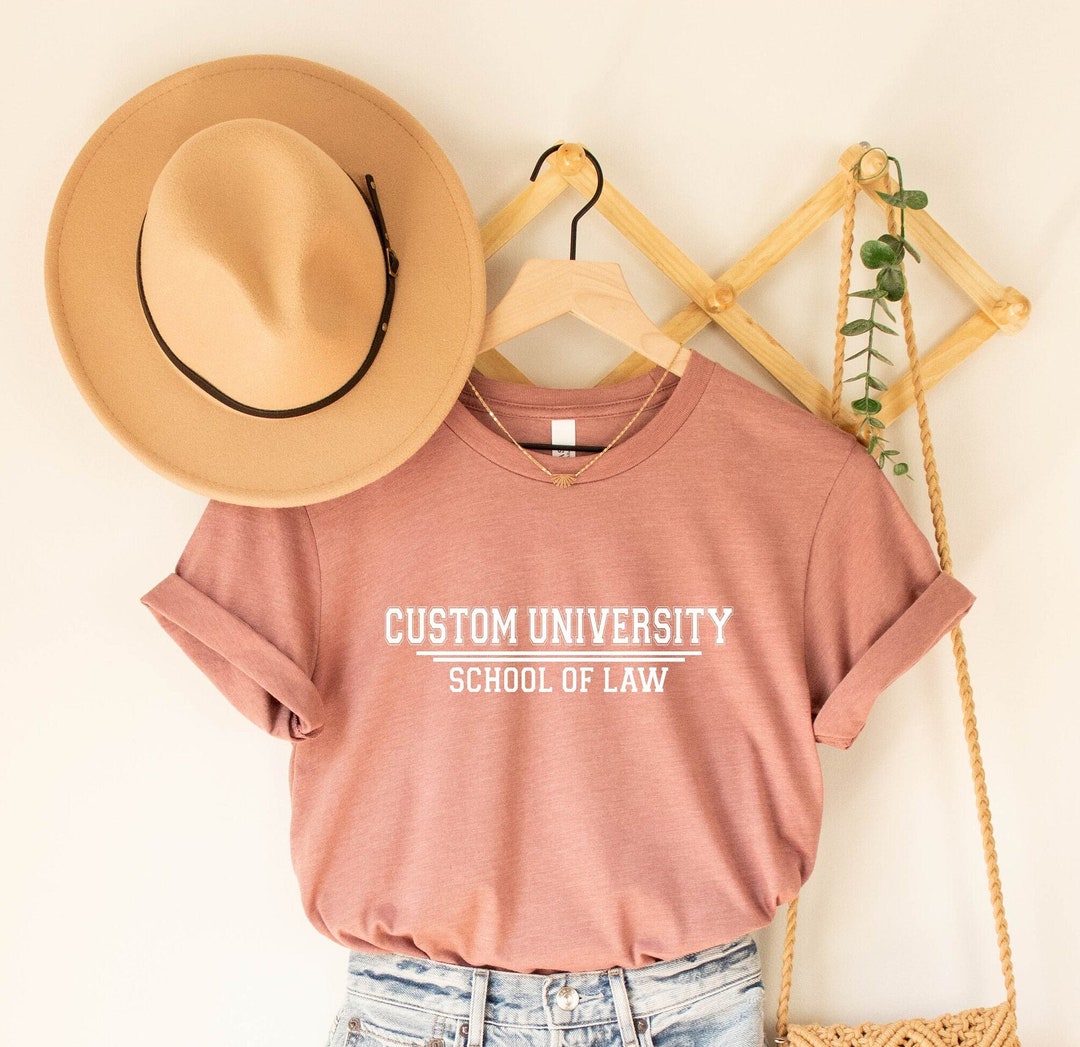 Custom University School of Law T-shirt, Custom College Name Shirt ...