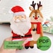 Felt Santa Claus & Reindeer Rudolph Bookmarks Hand Sewing PDF Tutorial ...