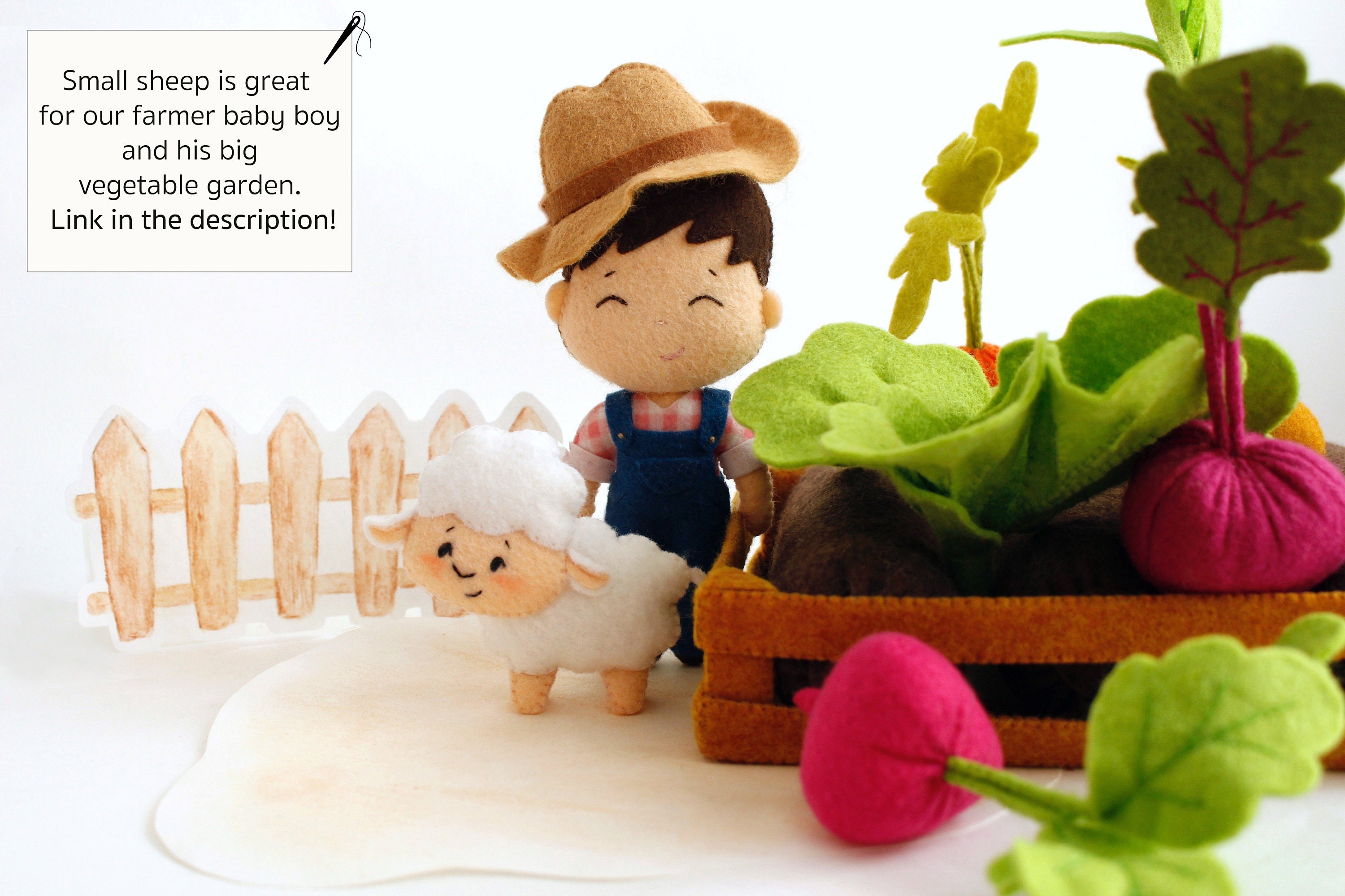 Felt Sheep Hand Sewing PDF Tutorial With Patterns. DIY Felt Role ...