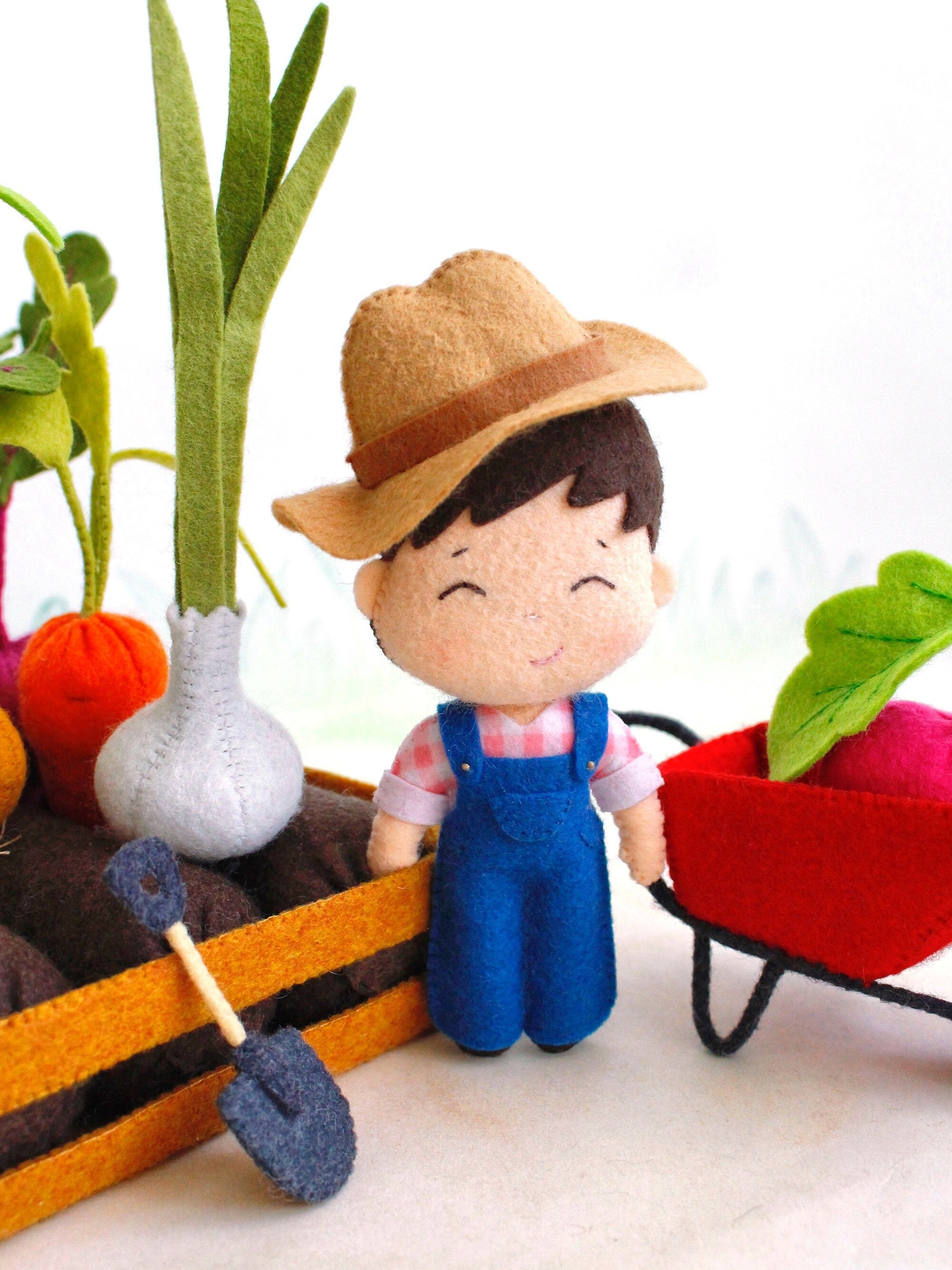 Felt Vegetable Garden Hand Sewing PDF Tutorial With Patterns. - Etsy