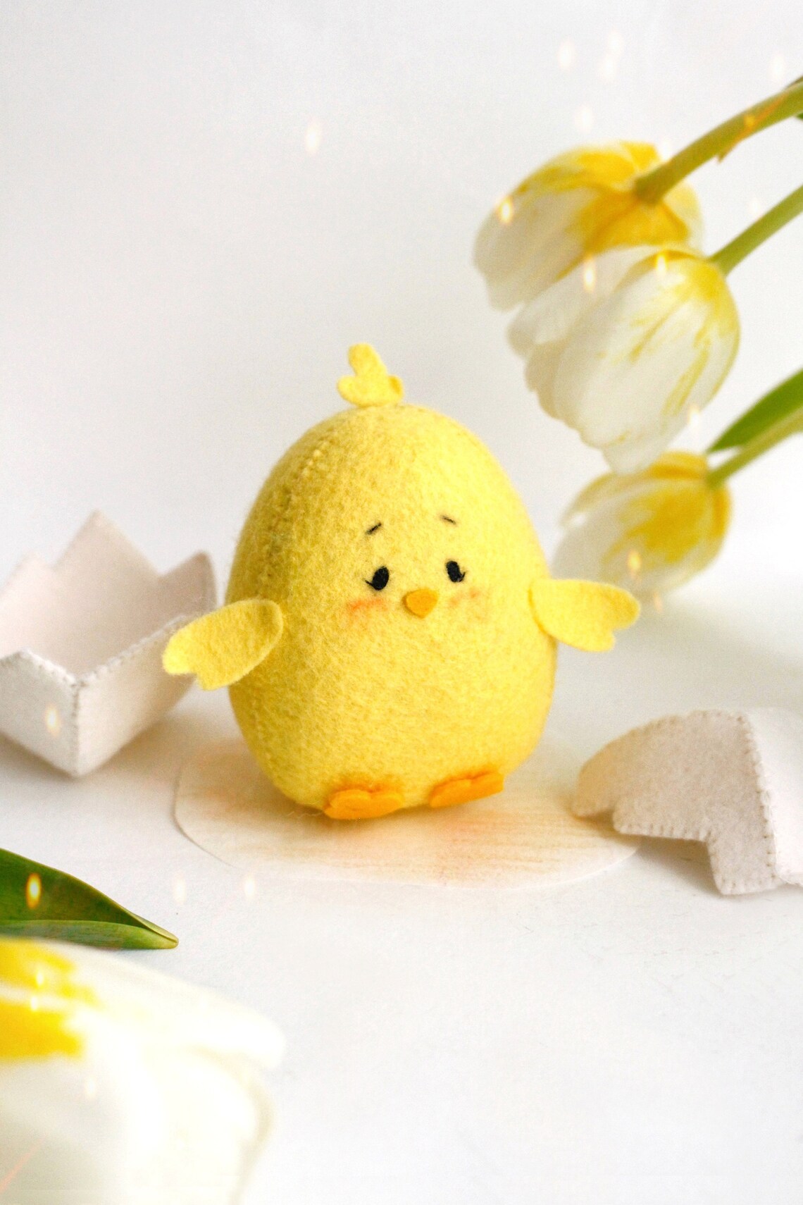 Felt Easter Chick in the Eggshell Bunny and Lamb Sewing PDF - Etsy