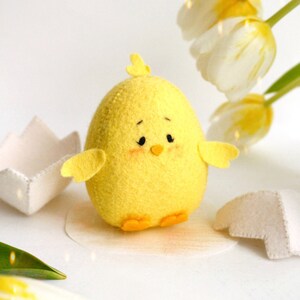 Felt Easter Chick in the Eggshell, Bunny & Lamb Sewing PDF Tutorial With Patterns: DIY Farm ...