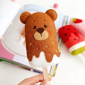 Felt Ice Cream Popsicles PDF Tutorial With Patterns. DIY Pretend Play ...