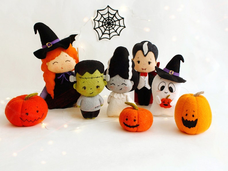 Felt Vampire Count Dracula & Halloween Pumpkins PDF Tutorial With ...