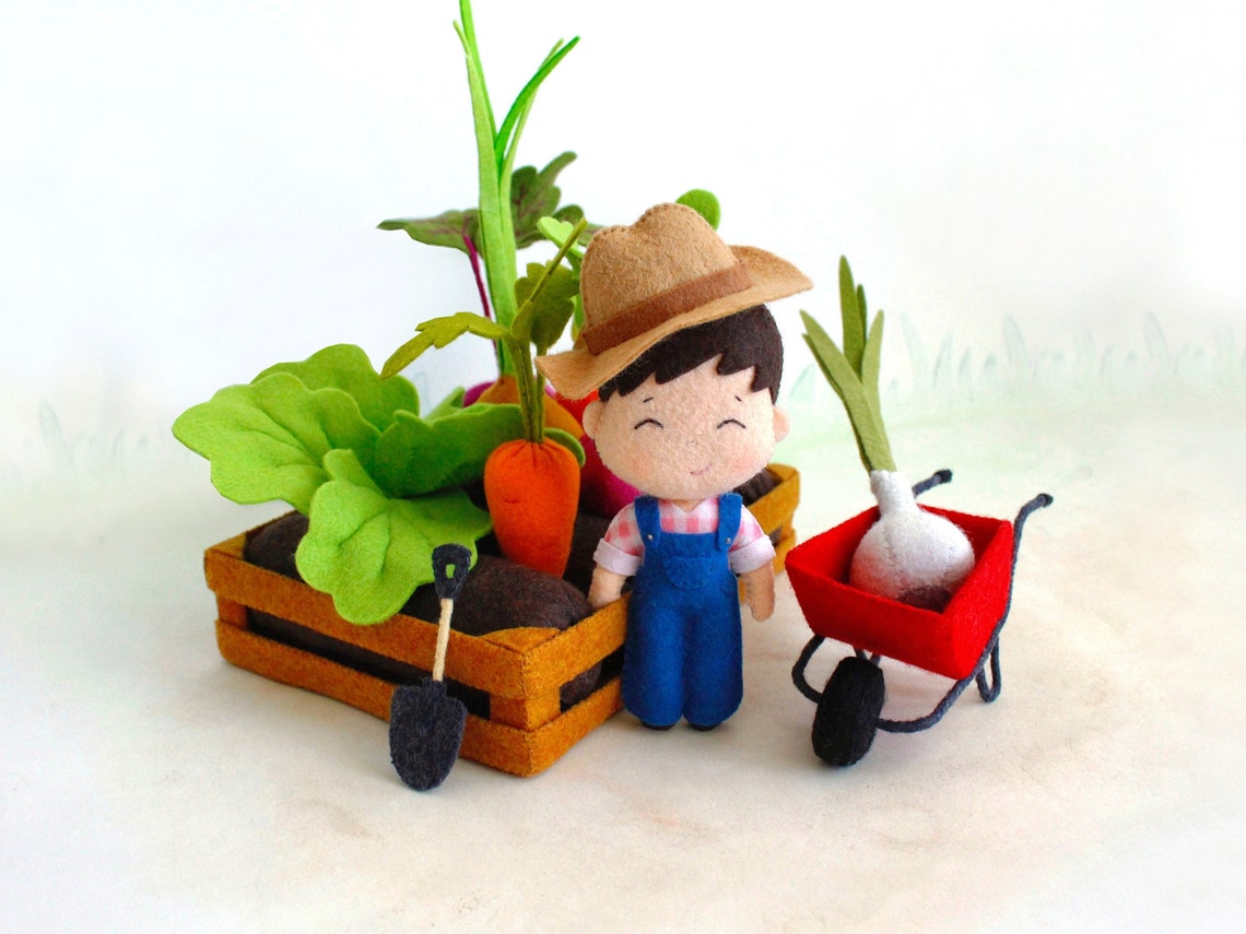 Felt Vegetable Garden Hand Sewing PDF Tutorial With Patterns. - Etsy