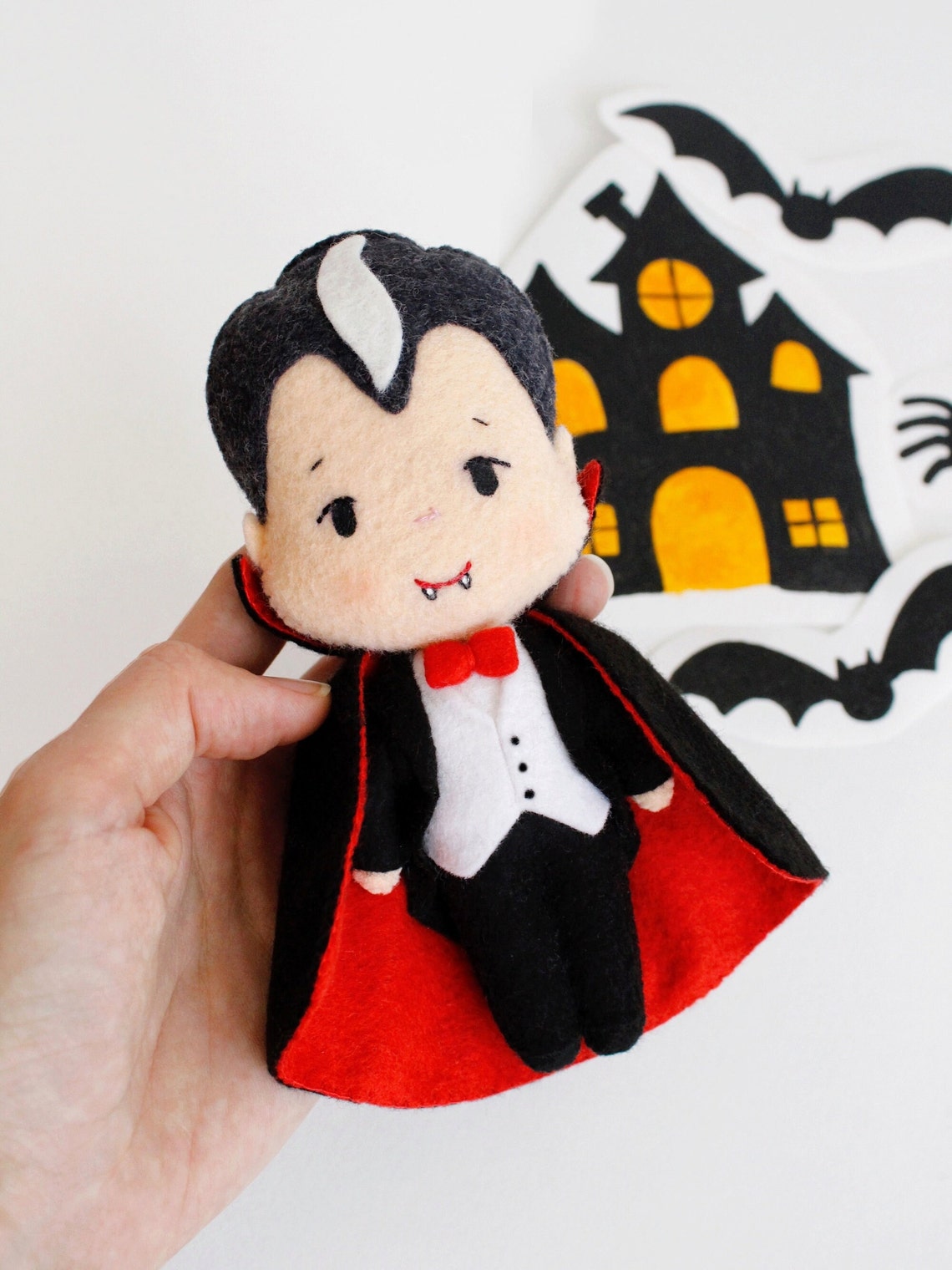 Felt Vampire Count Dracula & Halloween Pumpkins PDF Tutorial With ...