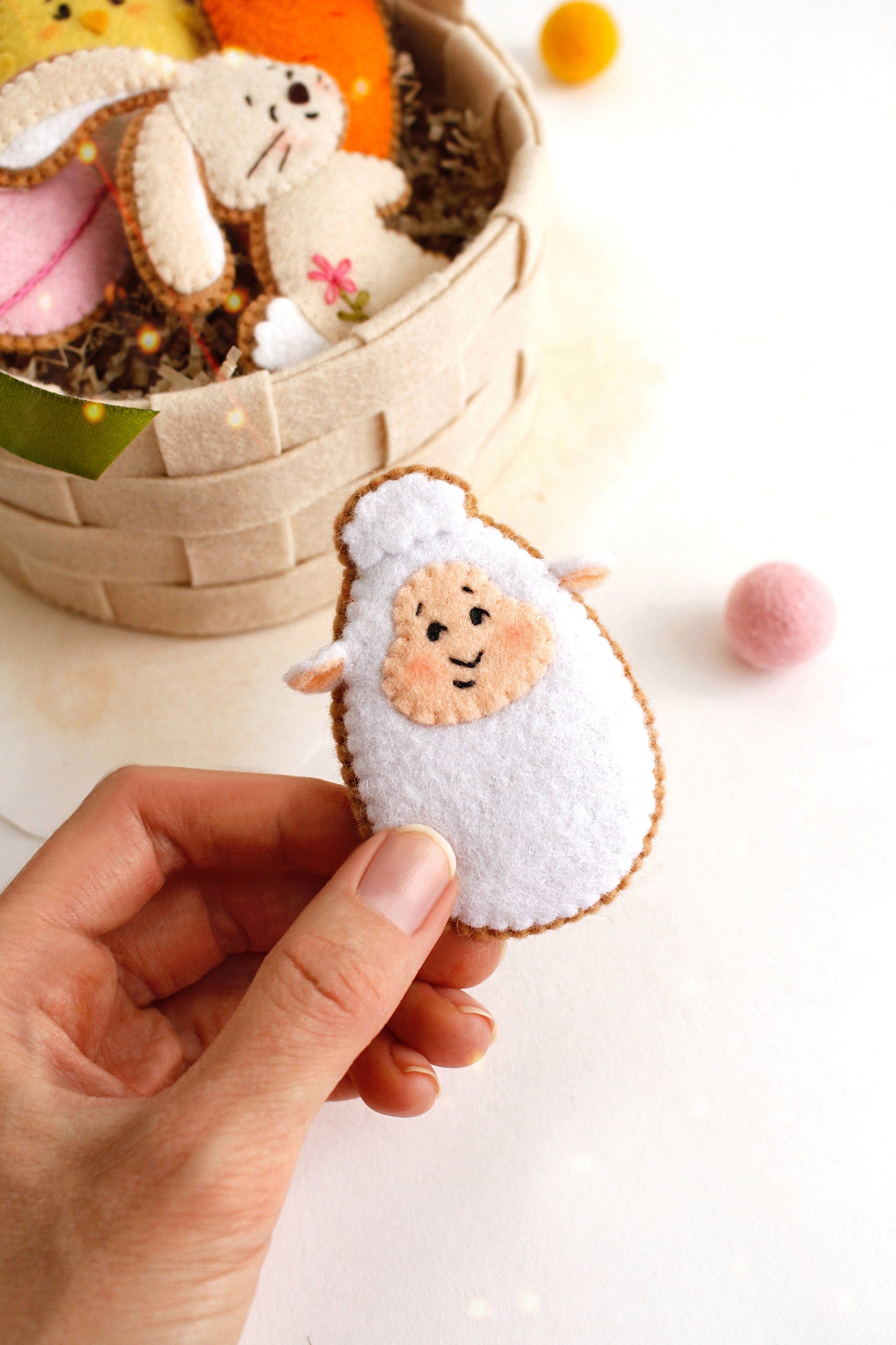Felt Basket With Easter Cookies Hand Sewing PDF Tutorial With Patterns ...