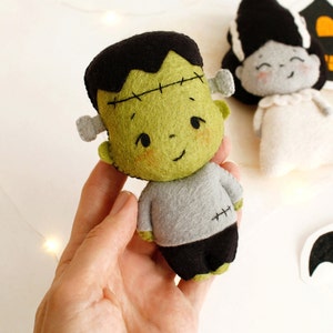 Felt Frankenstein & Bride PDF Tutorial With Patterns. DIY Halloween ...