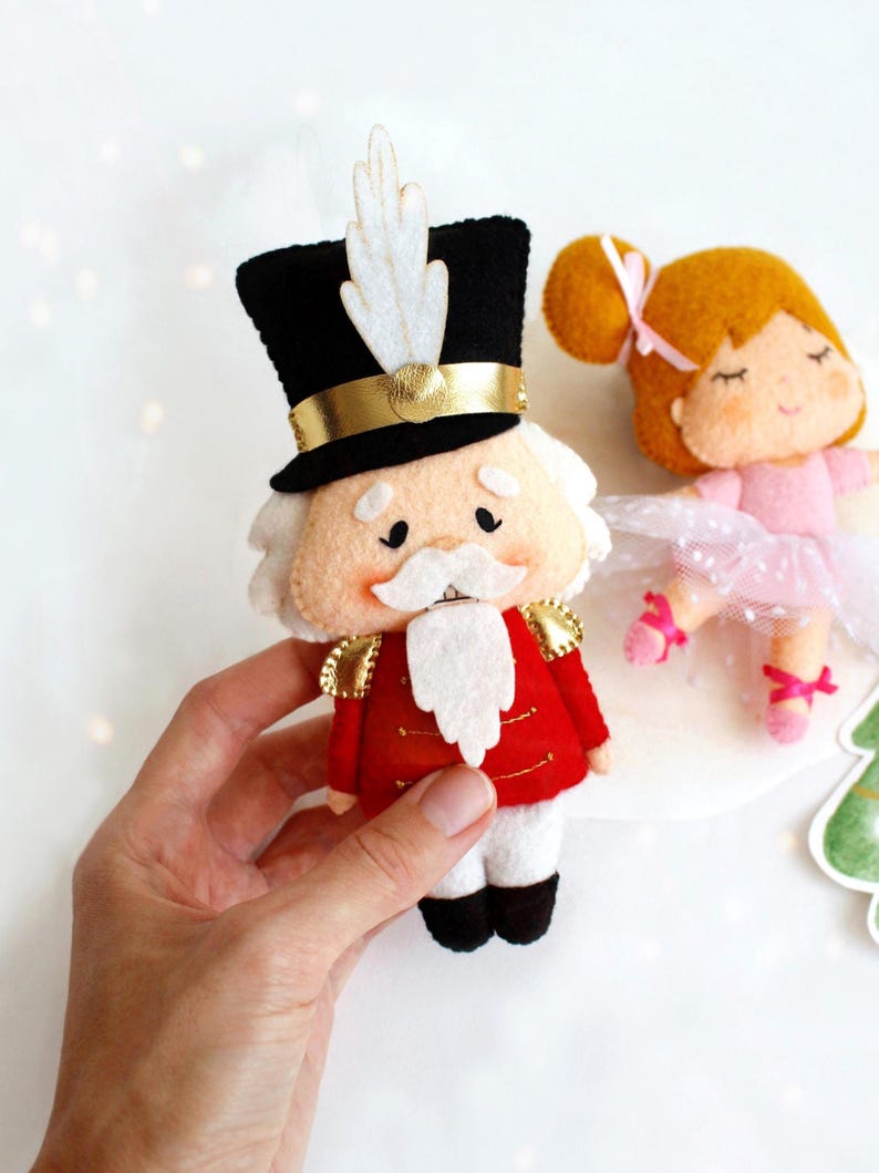 Felt Nutcracker Ornament Hand Sewing PDF Tutorial With Patterns: DIY ...