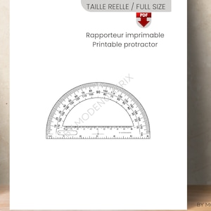 Rapporteur imprimable taille réelle en format A4 PDF, fourniture ...