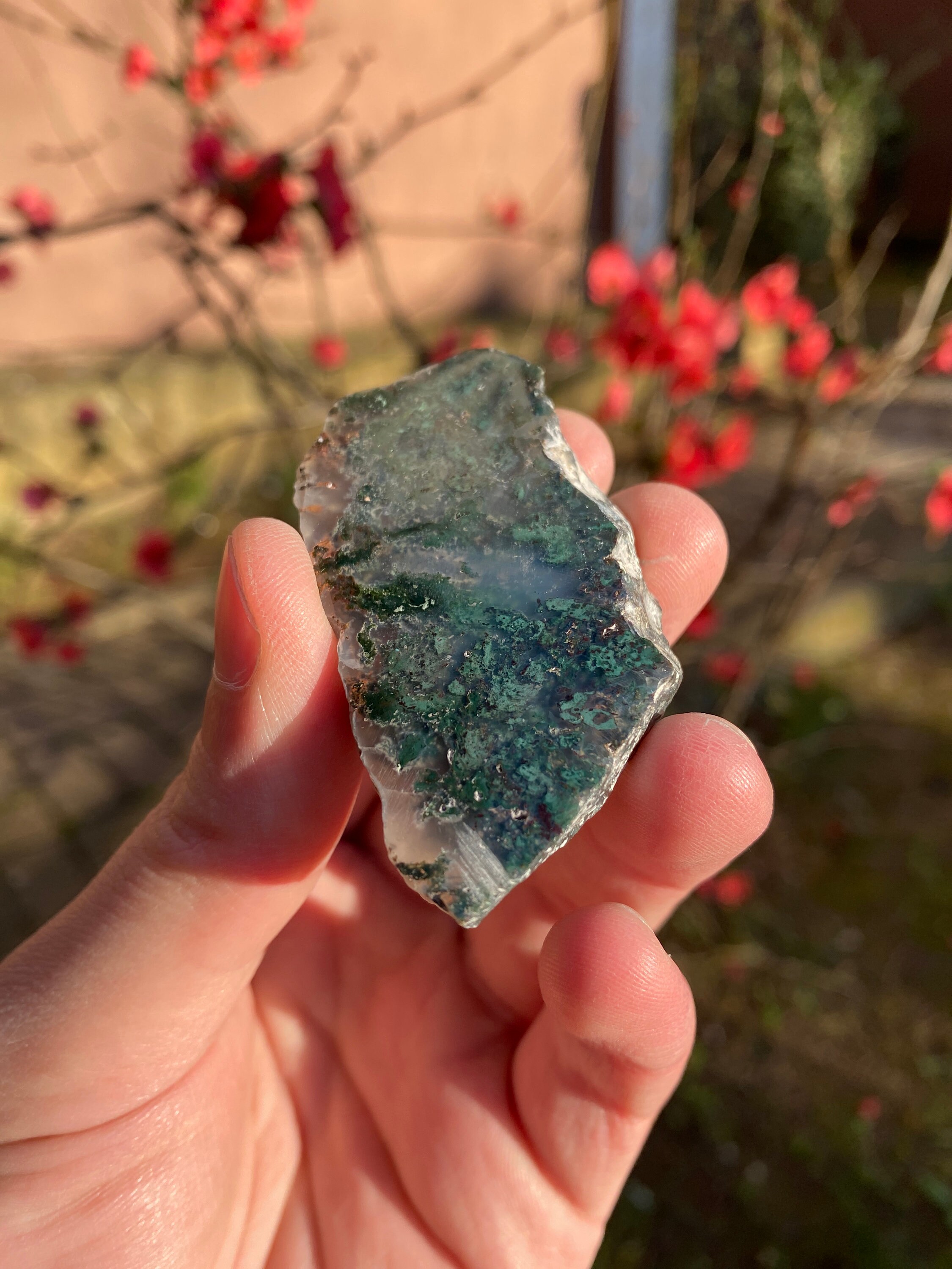 Raw Green Moss Agate Stone, Multicolor Moss Agate Stone, Natural Brown ...