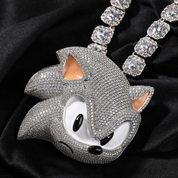 Iced Out Pendant Cartoon - Etsy