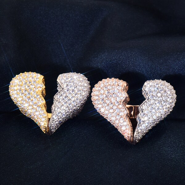 Broken Heart Ring - Etsy