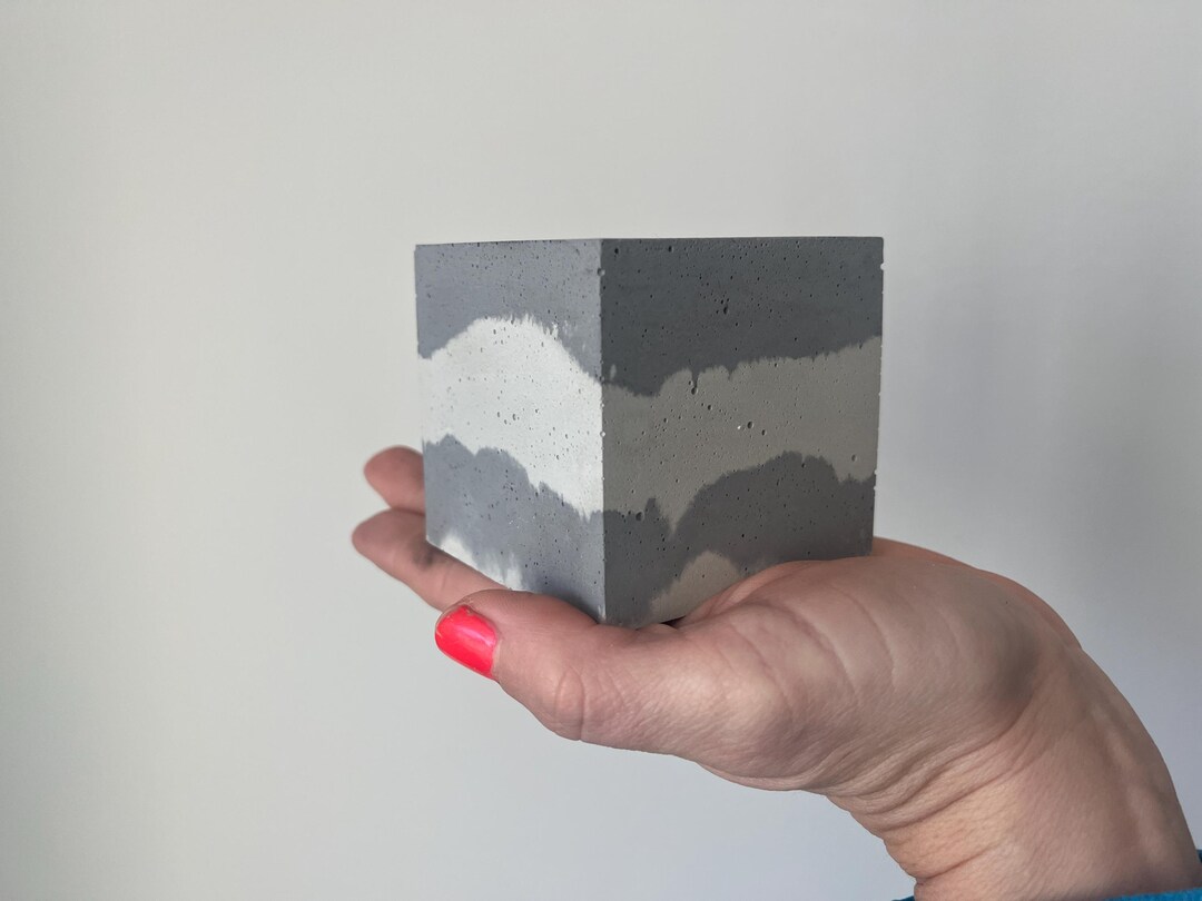 Concrete Paper Weight Cubus - Etsy