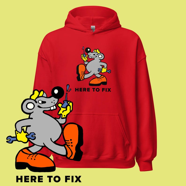 Oversized Hoodie With Mice Cartoon | Casual Winter Style Hooded ...