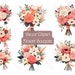 Flower Bouquet Clipart Blush 7 High-quality PNG With Transparent ...