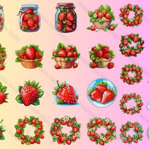 Strawberry Clipart 62 PNG Transparent Background Commercial Use ...