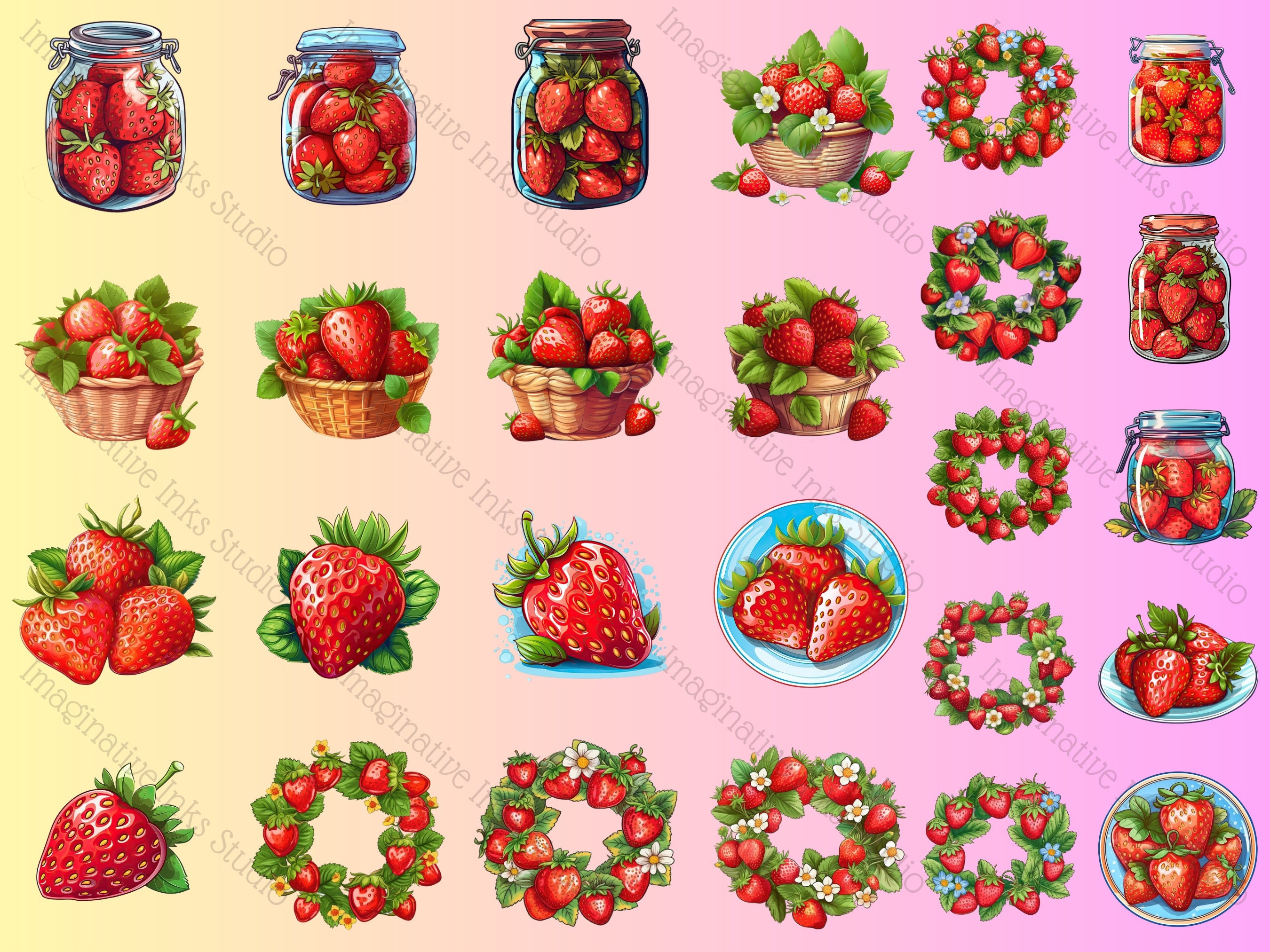 Strawberry Clipart 62 PNG Transparent Background Commercial Use ...
