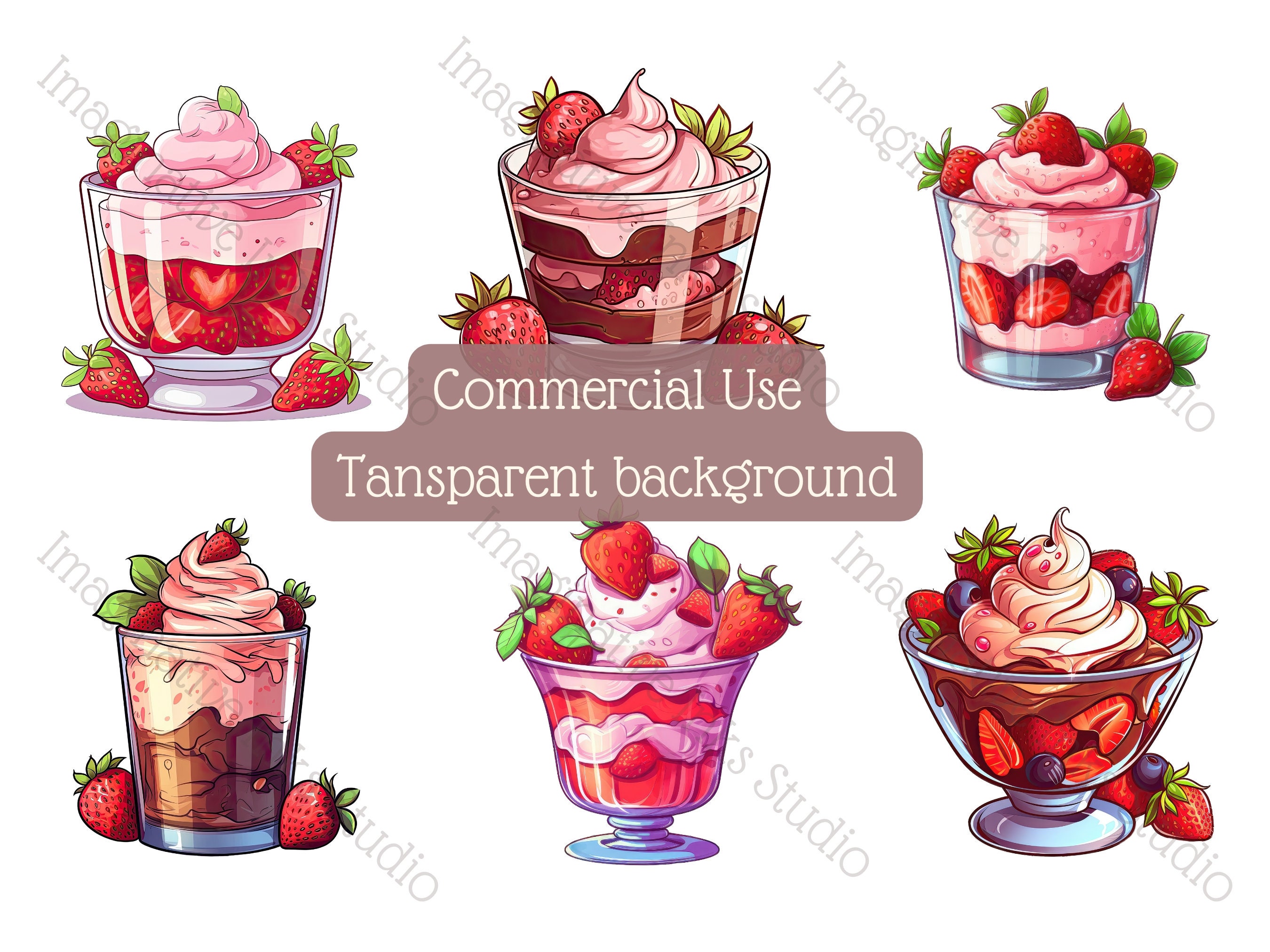 Strawberry Mousse Clipart 20 PNG Transparent Background Vector Art ...