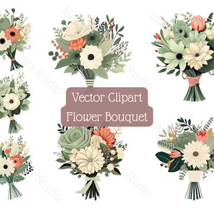 Flower Bouquet Clipart Sage Green 7 High-quality PNG With Transparent ...